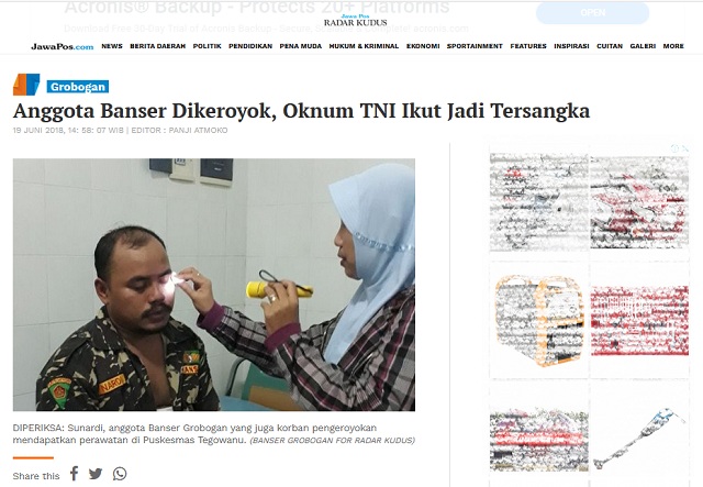 Anggota Banser Dikeroyok Emak-Emak Penjual Nasi Uduk? Ini Faktanya